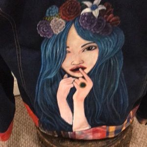 Faith | Jackets & Coats | Faith Painted Jacket | Poshmark